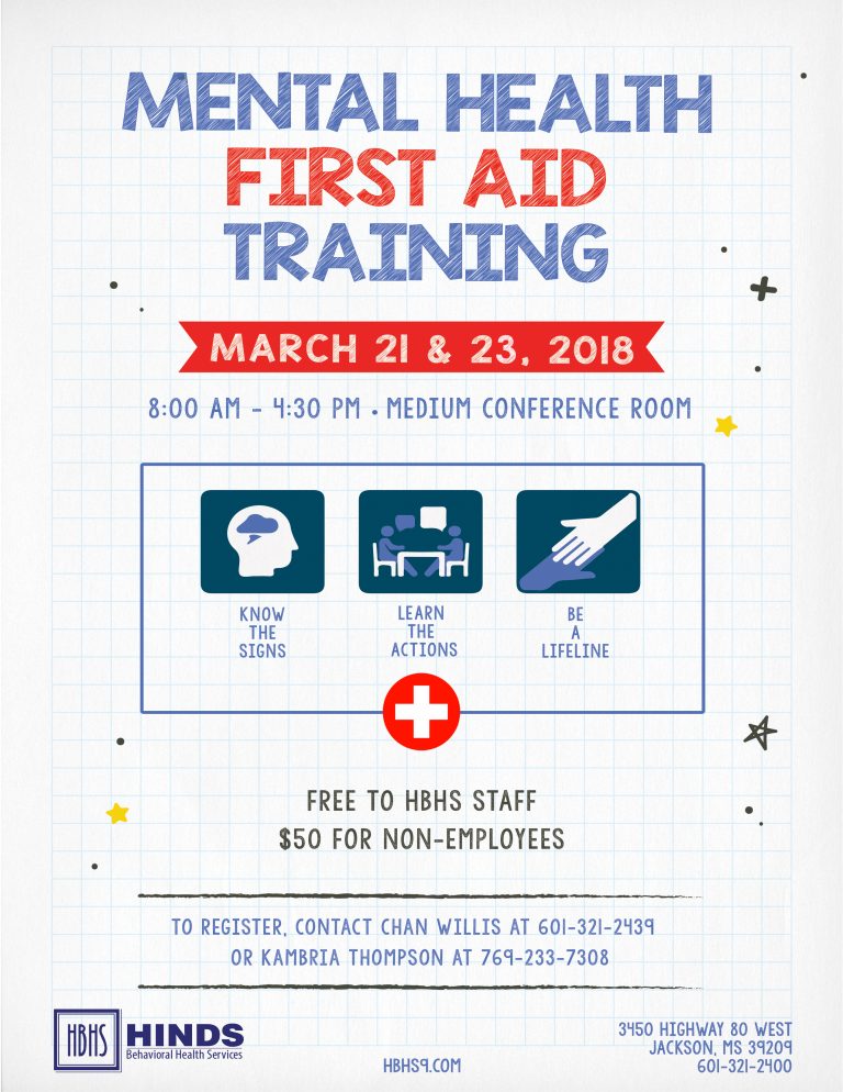 Mental Health First Aid Course - Hinds Behavioral Health Services ...
