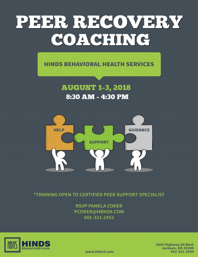 Peer Recovery Coaching – Training - Hinds Behavioral Health Services ...