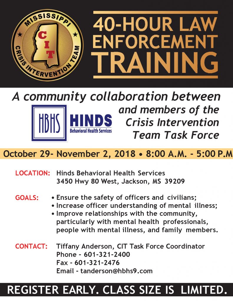 Crisis Intervention Team (CIT) 40-Hour Law Enforcement Training Program ...