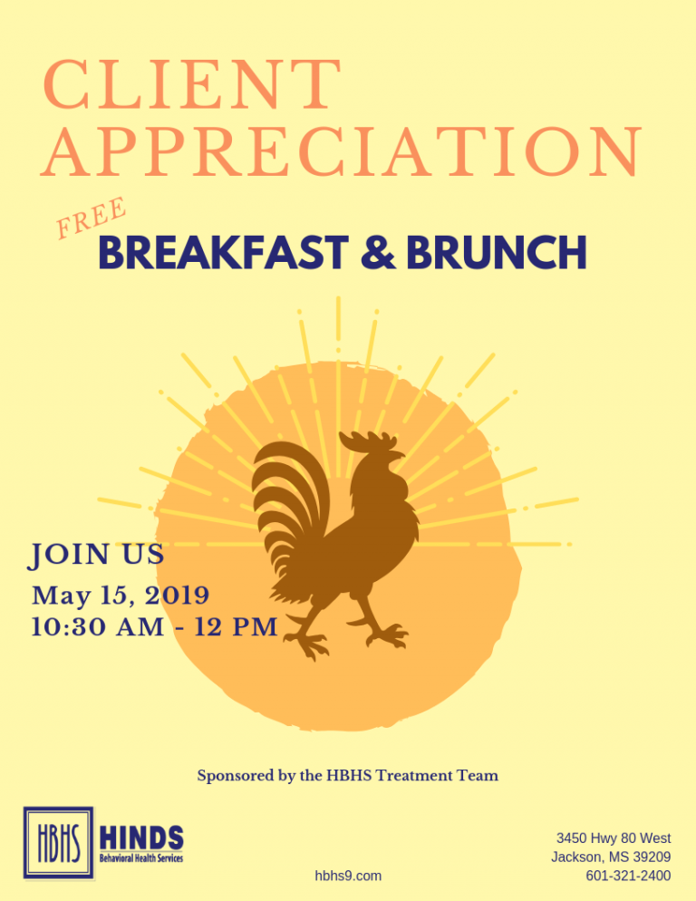 Client Appreciation Breakfast & Brunch - Hinds Behavioral Health ...