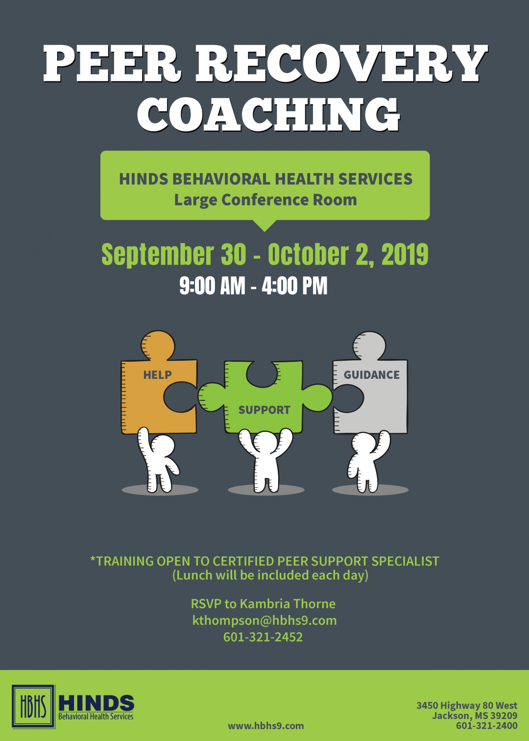 Peer Recovery Coaching - Hinds Behavioral Health Services - Region 9