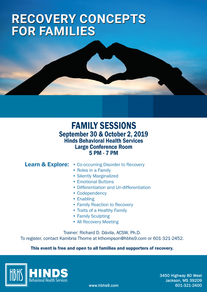 Recovery Concepts for Families – Education Session - Hinds Behavioral ...