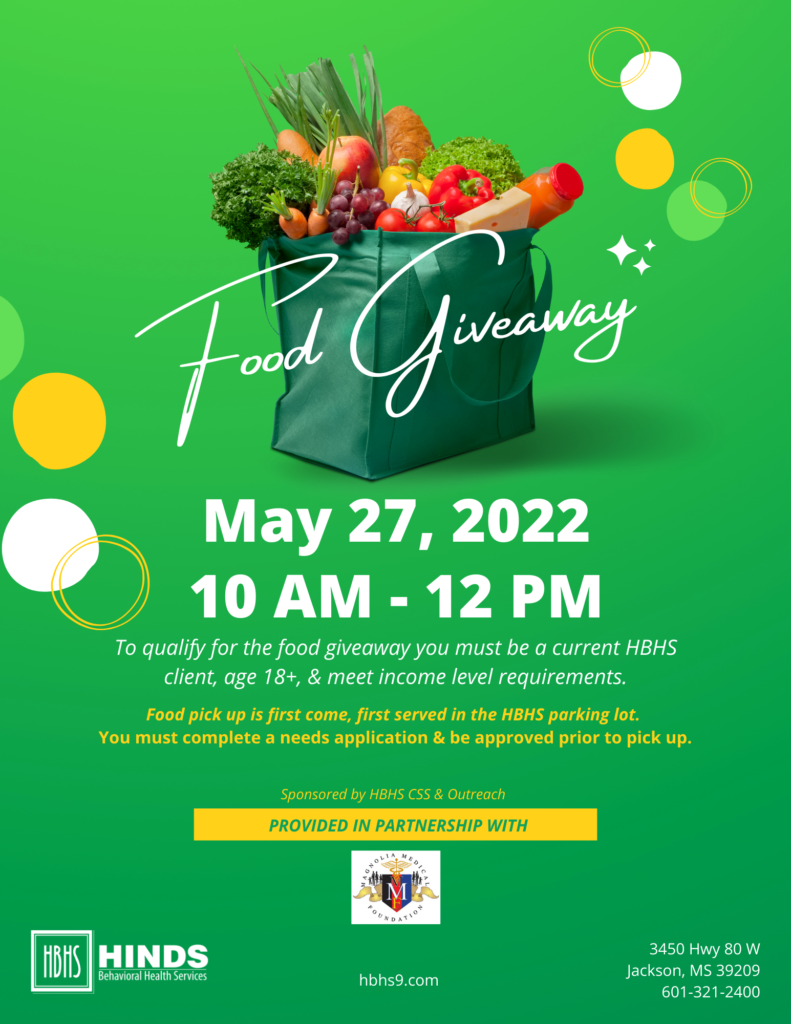 Food Giveaway - Hinds Behavioral Health Services - Region 9