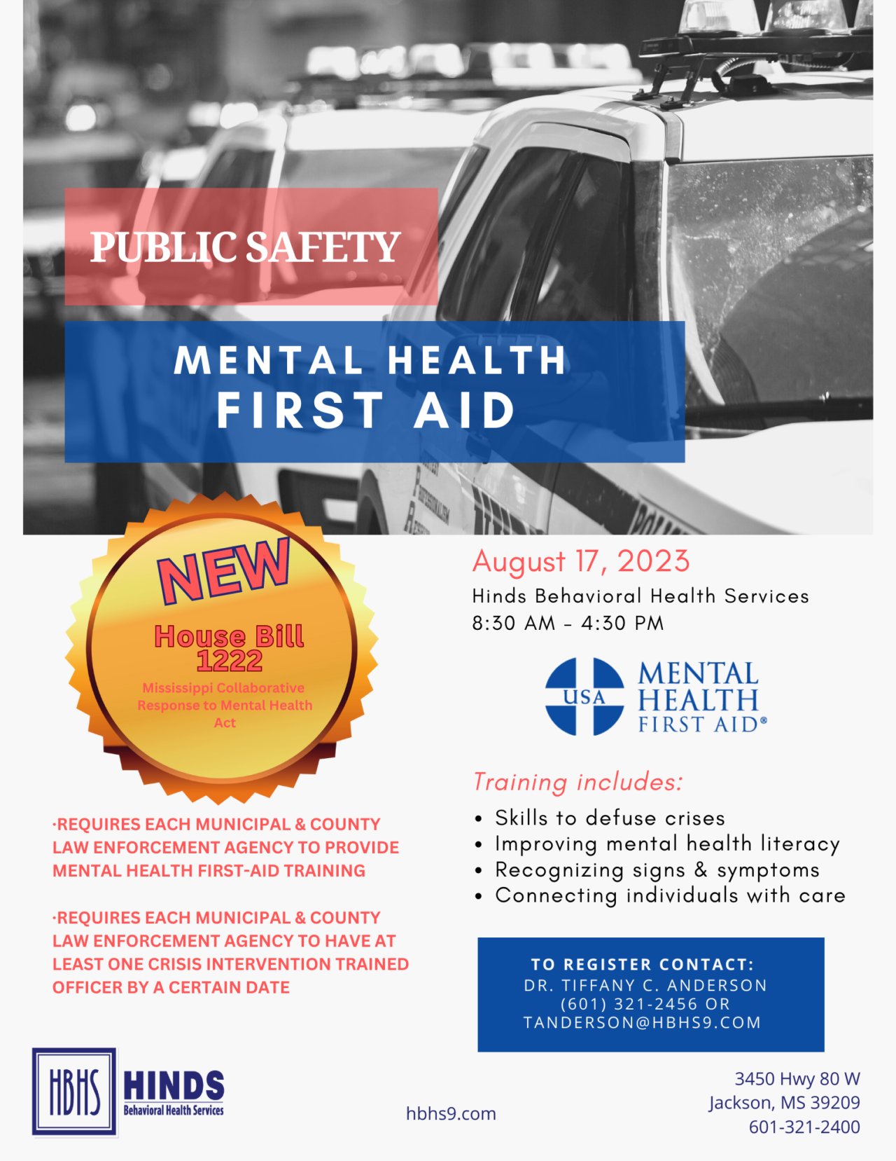 Public Safety Mental Health First Aid - Hinds Behavioral Health ...